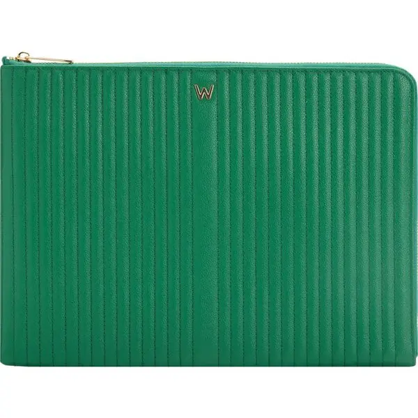 Wolf Mimi Laptop Sleeve 13" With Handle - Forest Green