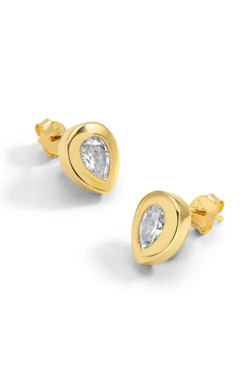 MAZIN JEWELS Pear Stud Earrings