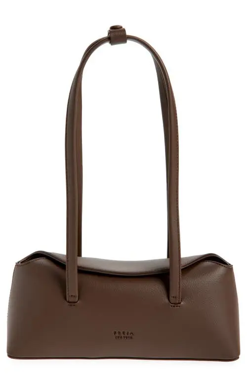 FREJA NEW YORK Mini Chrystie Faux Leather Shoulder Bag - Espresso