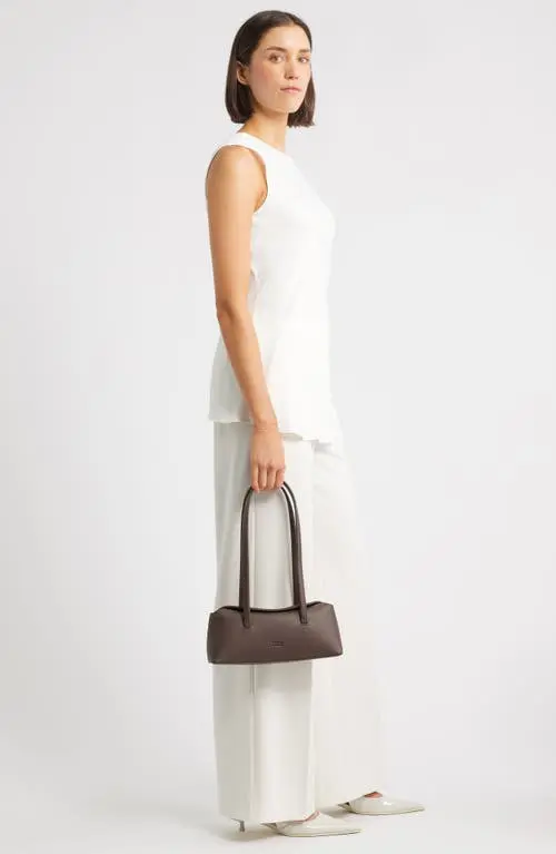 FREJA NEW YORK Mini Chrystie Faux Leather Shoulder Bag - Espresso