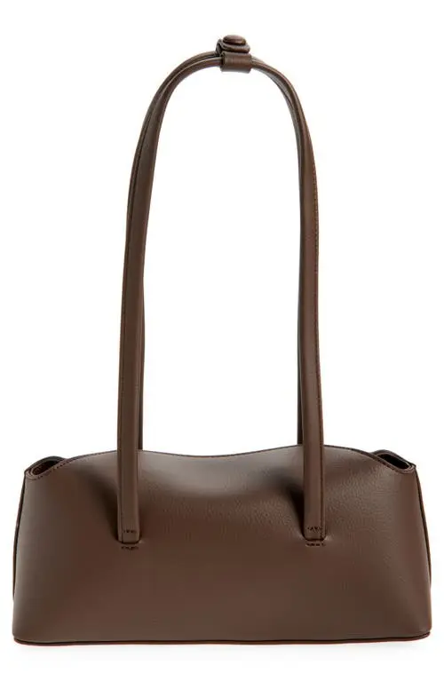FREJA NEW YORK Mini Chrystie Faux Leather Shoulder Bag - Espresso