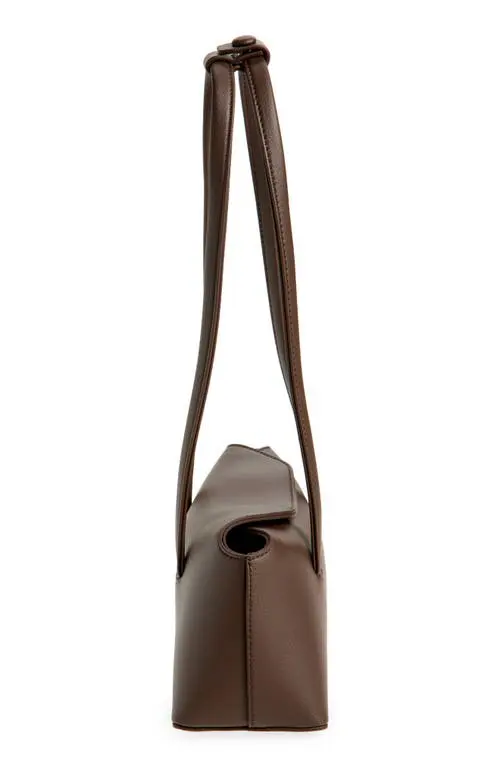 FREJA NEW YORK Mini Chrystie Faux Leather Shoulder Bag - Espresso