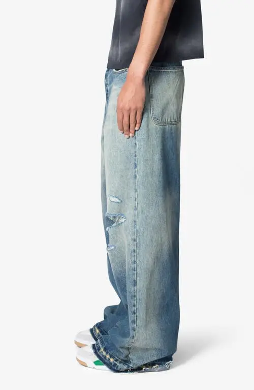 Mnml Baggy Rave Ripped Wide Leg Jeans