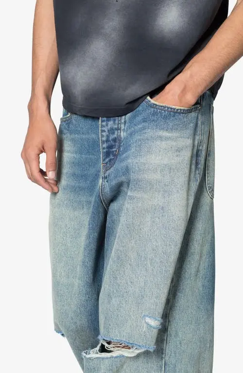 Mnml Baggy Rave Ripped Wide Leg Jeans