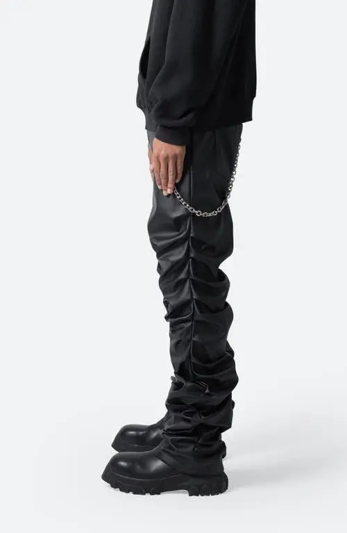 Mnml Faux Leather Stacked Pants
