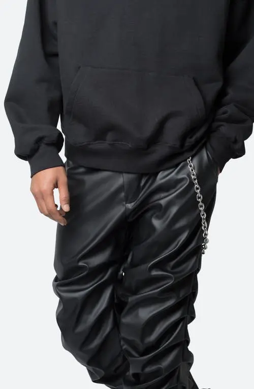 Mnml Faux Leather Stacked Pants