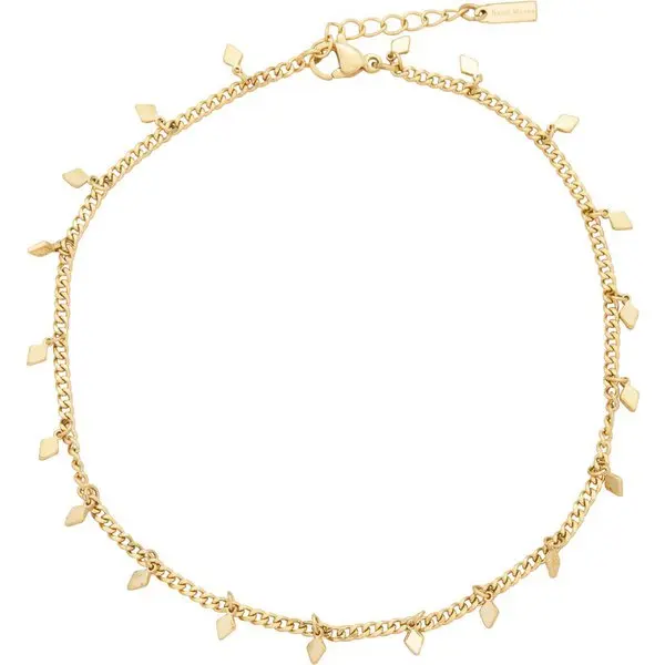 ST. MORAN Rhombus Charm Anklet - Gold