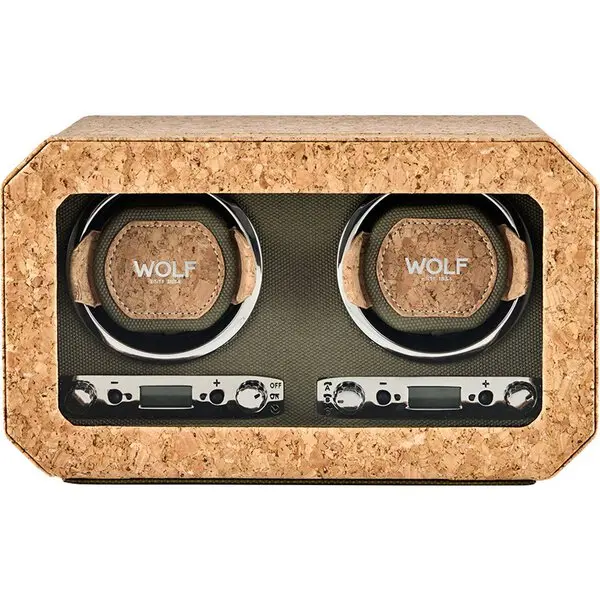 Wolf Cortiça Double Watch Winder With Sustainable Exterior - Cork