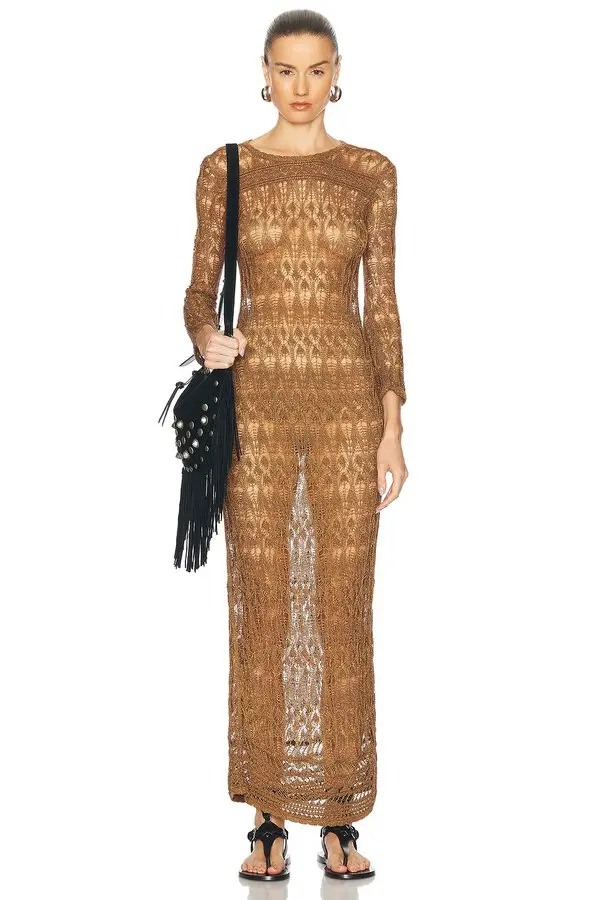 Isabel Marant Paloma Metallic Dress - Gold
