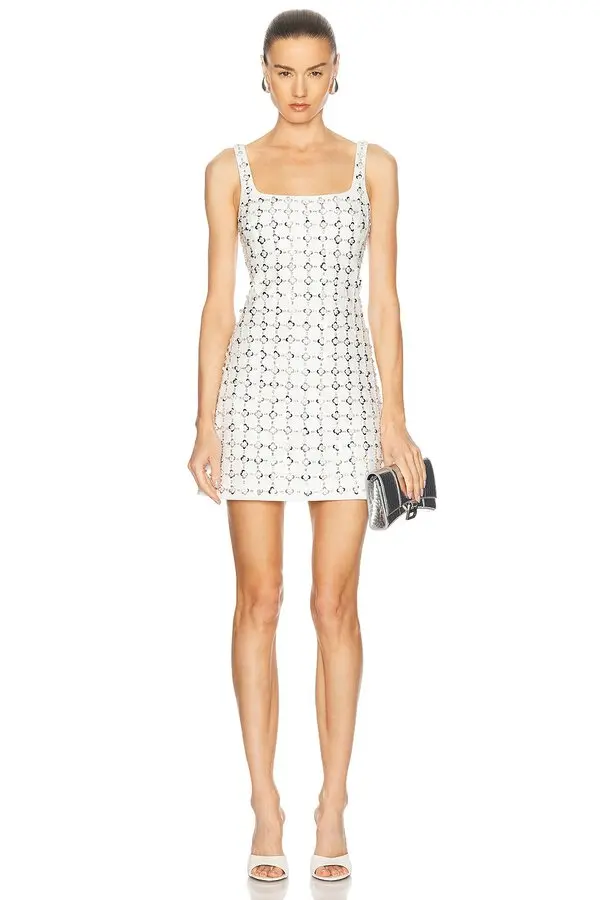 Simkhai Ziva Embellished Mini Dress - White Multi