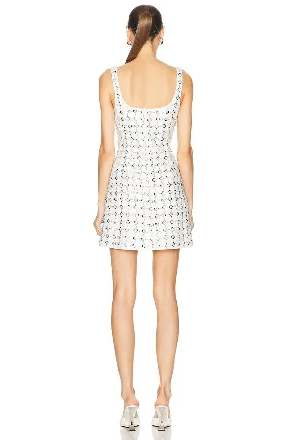 Simkhai Ziva Embellished Mini Dress - White Multi