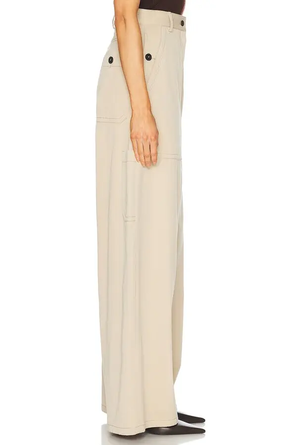 Adam Lippes Jasper Pant - Khaki