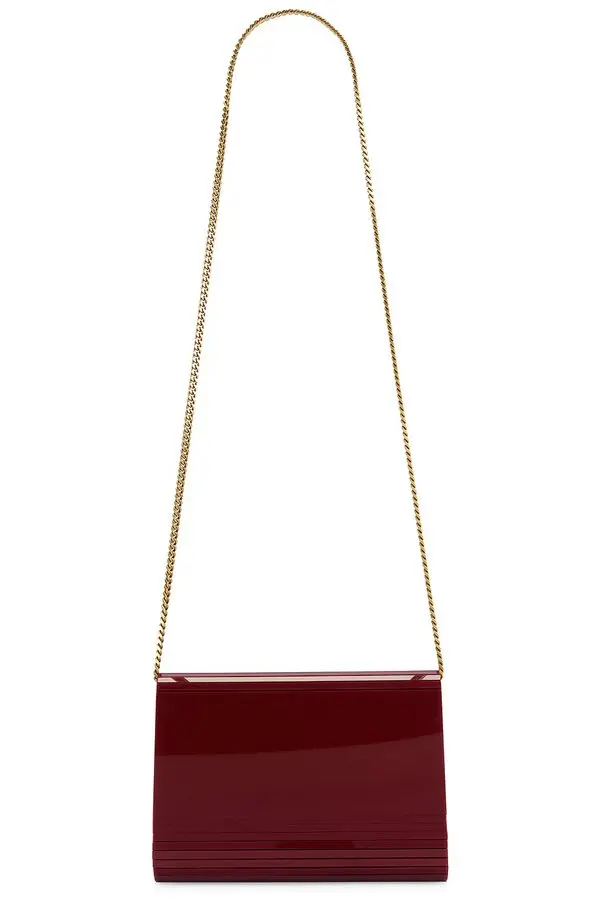 Saint Laurent Vicky Minaudiere Bag - Light Rust