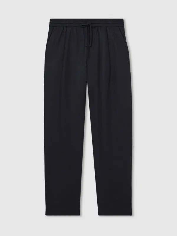REISS Linen Drawstring Relaxed-fit Trousers