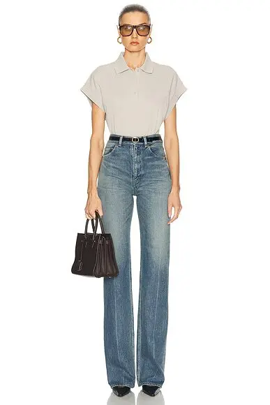 Saint Laurent Short Sleeve Polo Top