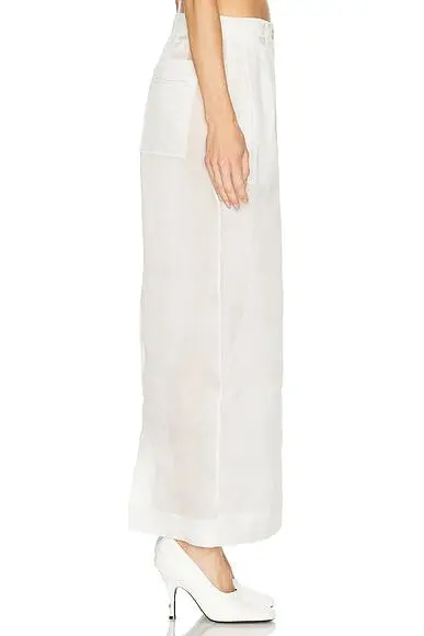 Khaite Lucian Organza Maxi Skirt - Chalk