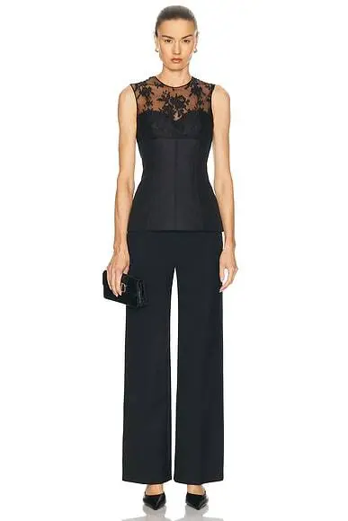 Alexander McQueen Lace Ottoman Corset Top
