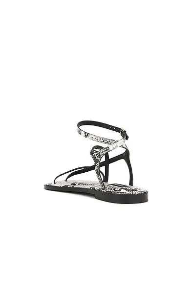 A.emery Edna Snake-embossed Leather Sandal - Eggshell Snake