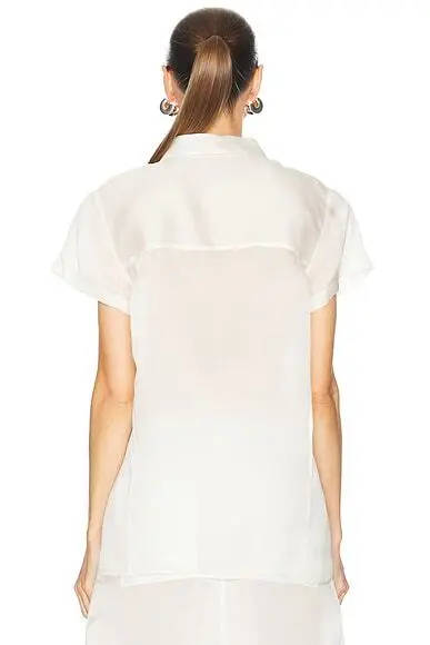 Khaite Keefe Organza Shirt - Chalk