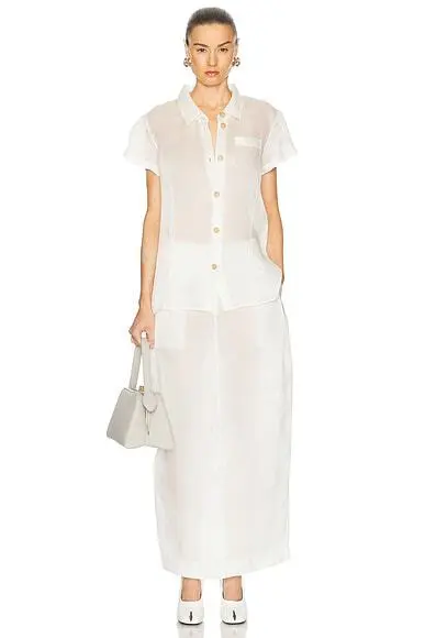 Khaite Keefe Organza Shirt - Chalk