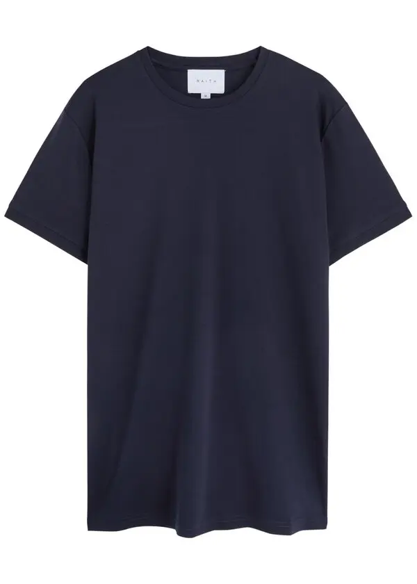 RAITH Luxe Mercerized Cotton T-shirt - Navy