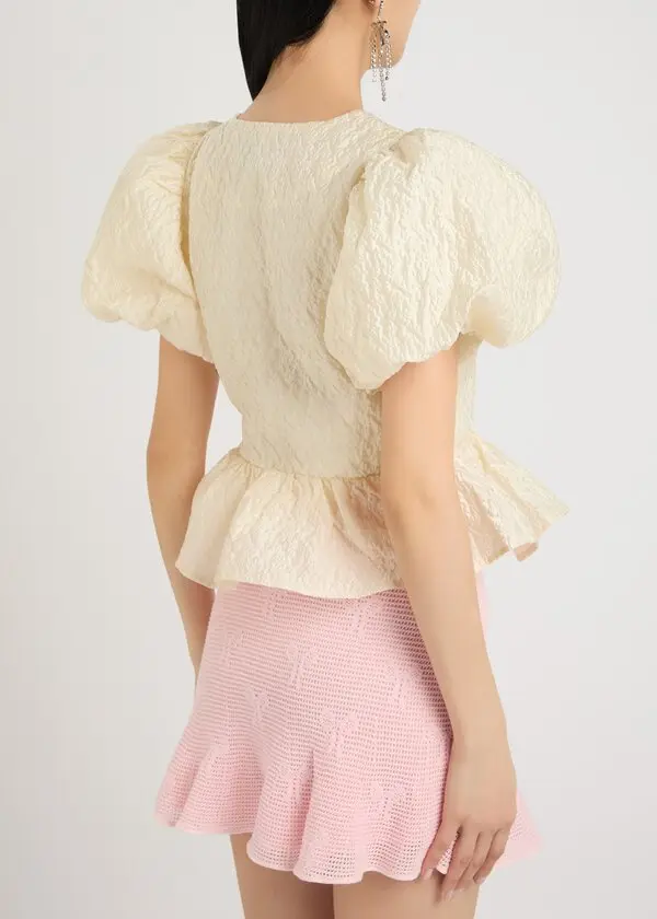 SISTER JANE Reef Jacquard Cloqué Blouse