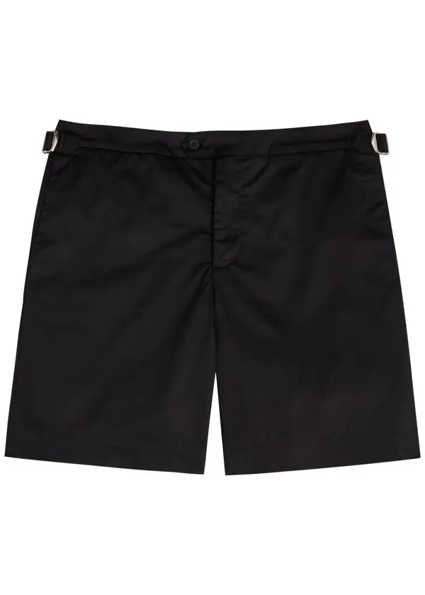 RAITH Tailored Stretch-cotton Shorts - Black
