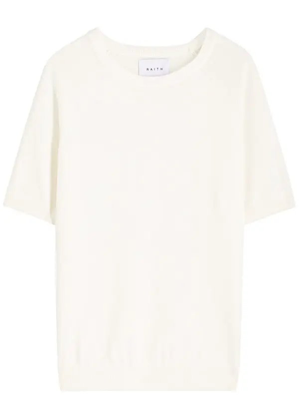 RAITH Riera Fine-knit T-shirt - Ecru