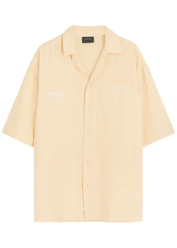 CLUB 1984 Melrose Printed Woven Shirt - Beige