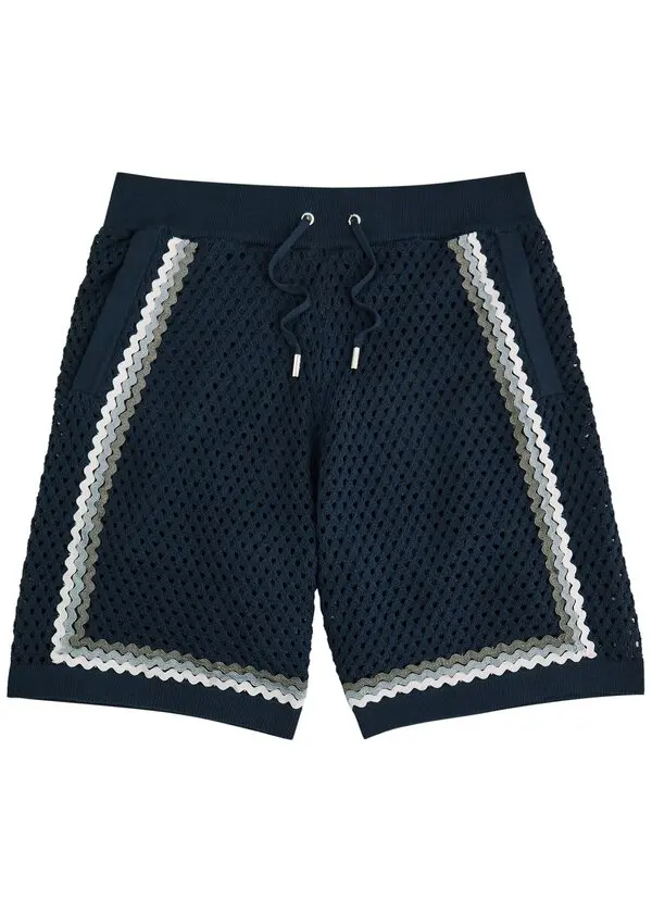 RAITH Marconi Open-knit Shorts - Navy