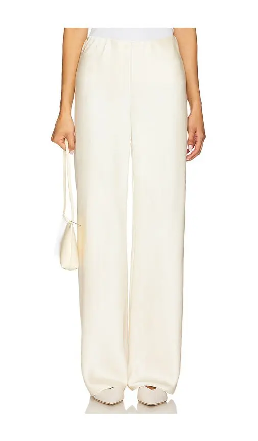 Vince Fluid Bias Pant In Cream - Bona