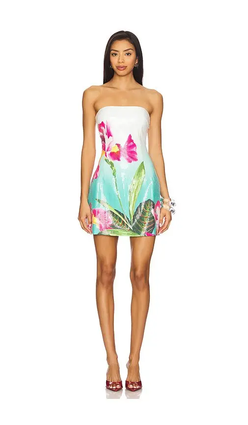 RUNAWAY THE LABEL Ibiza Mini Dress - Nalani Print