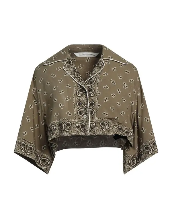 Palm Angels Military Viscose Cotton Top