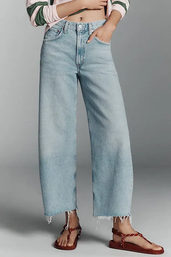 AGOLDE Low Curve High-rise Tapered Jeans - Force