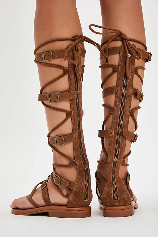 Free People Driftwood Tall Gladiator Sandals - Tan