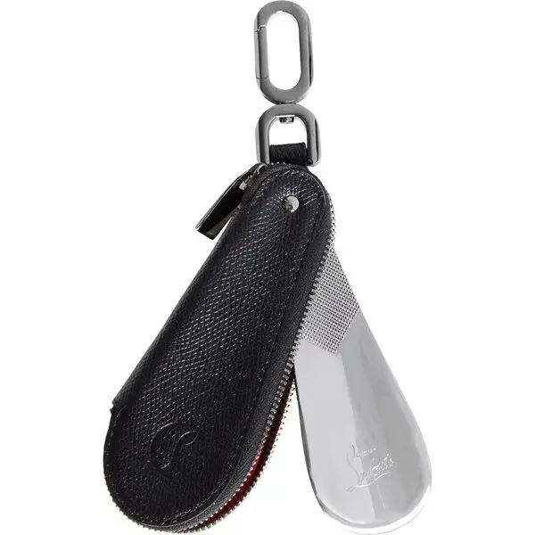 CHRISTIAN LOUBOUTIN Mooncrest Shoehorn Key Ring - Black