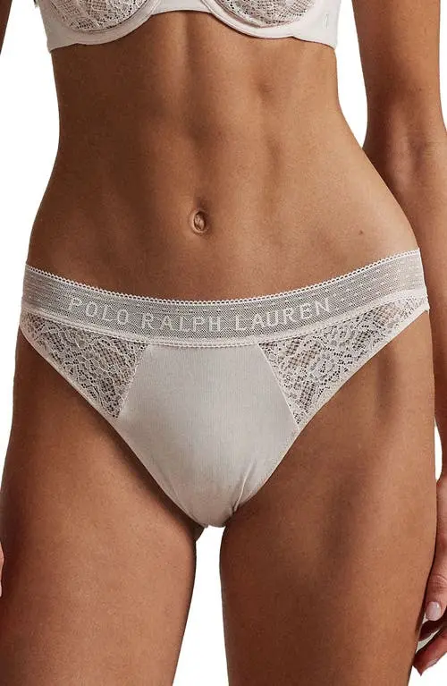 Polo Ralph Lauren Lace & Stretch Cotton Rib Bikini - Garden Rose
