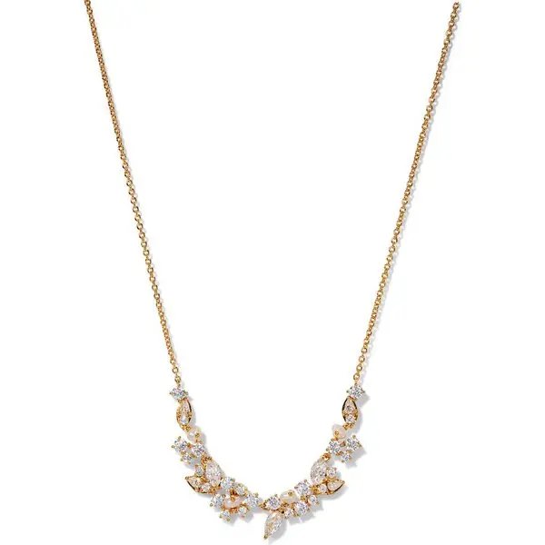 Nadri Ravish Laurel Cubic Zirconia & Cultured Pearl Necklace - Gold