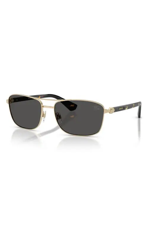 Burberry 60mm Rectangular Sunglasses - Light Gold