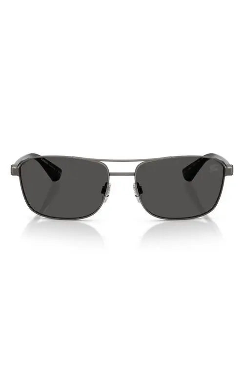 Burberry 60mm Rectangular Sunglasses - Matte Grey
