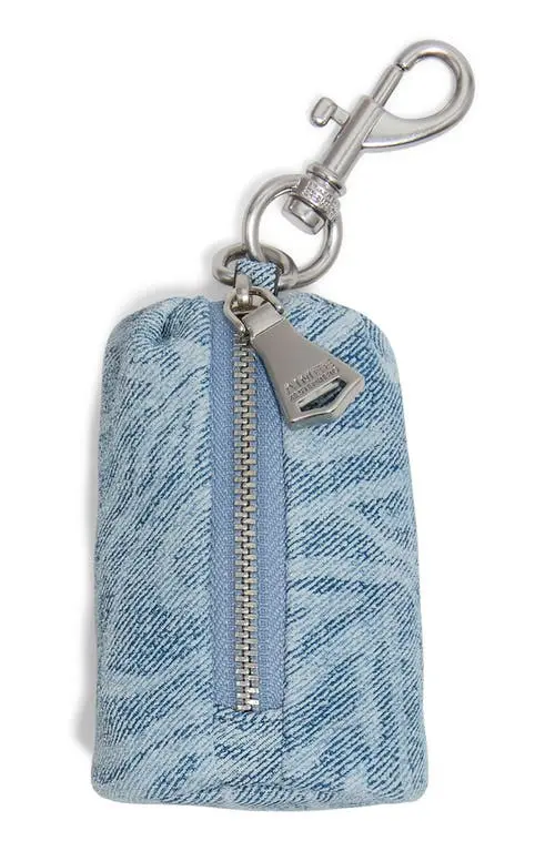 AIMEE Tamitha Leather Key Fob - Denim Garden