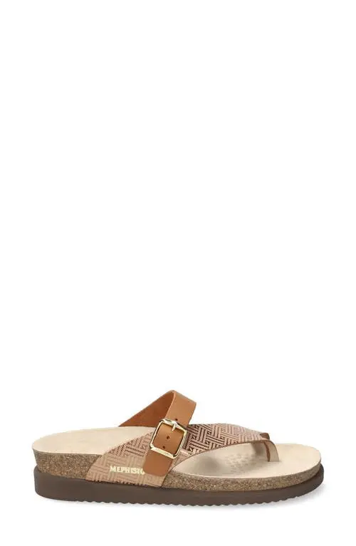 Mephisto Helen Mix Toe Loop Sandal - Camel Helios