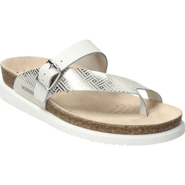 Mephisto Helen Mix Toe Loop Sandal - Silver Helios