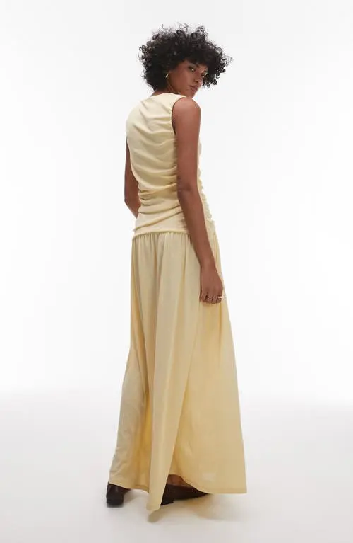 ruched drop waist maxi dress SOFIA