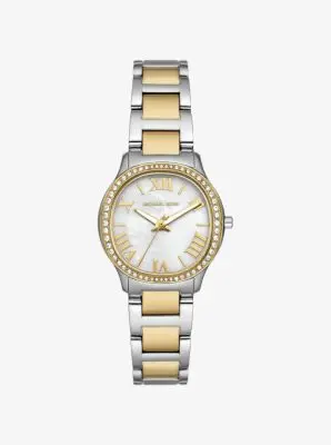 Michael Kors Sage Pavé Two-tone Watch