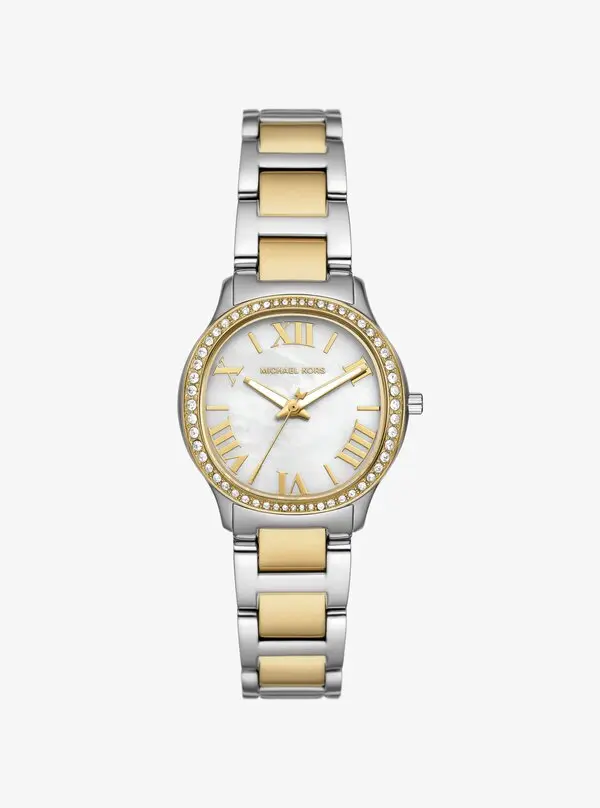 Michael Kors Sage Pavé Two-tone Stainless Steel Watch - Silver