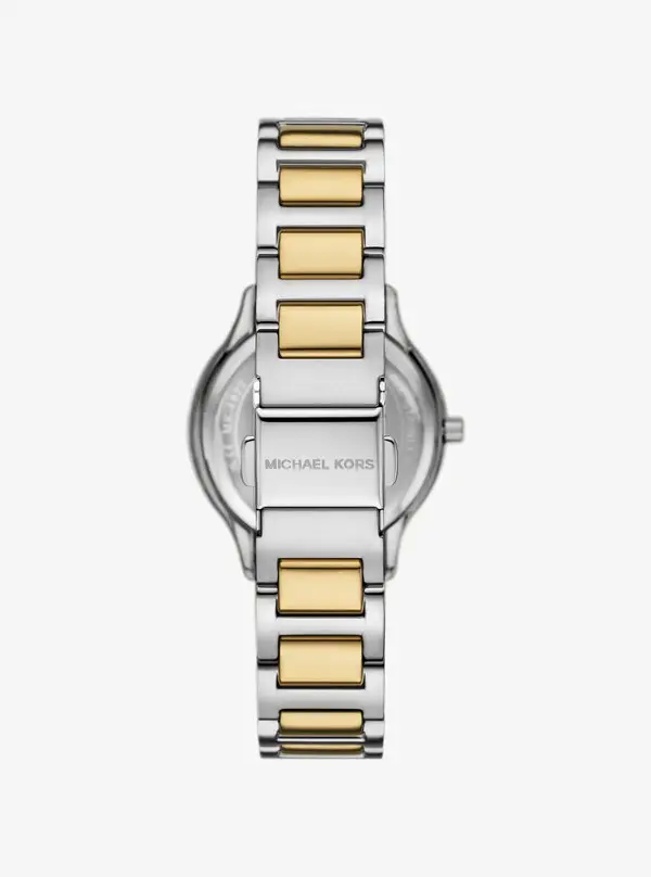 Michael Kors Sage Pavé Two-tone Stainless Steel Watch - Silver