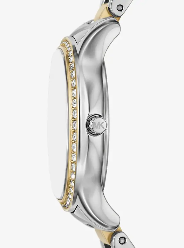 Michael Kors Sage Pavé Two-tone Stainless Steel Watch - Silver
