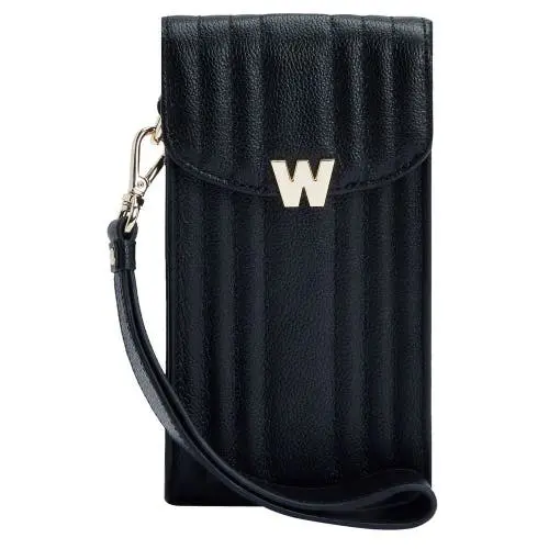 Wolf Mimi Phone Case With Wristlet & Lanyard - Black