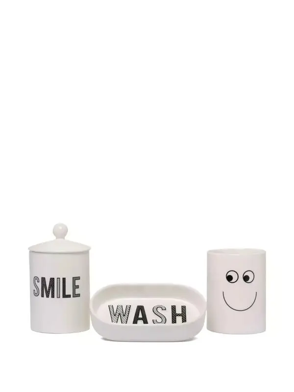ANYA HINDMARCH Eyes Bathroom Set - White
